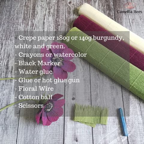 DIY How To Make Paper Anemone Flowers From Crepe Paper - Paper Craft ...