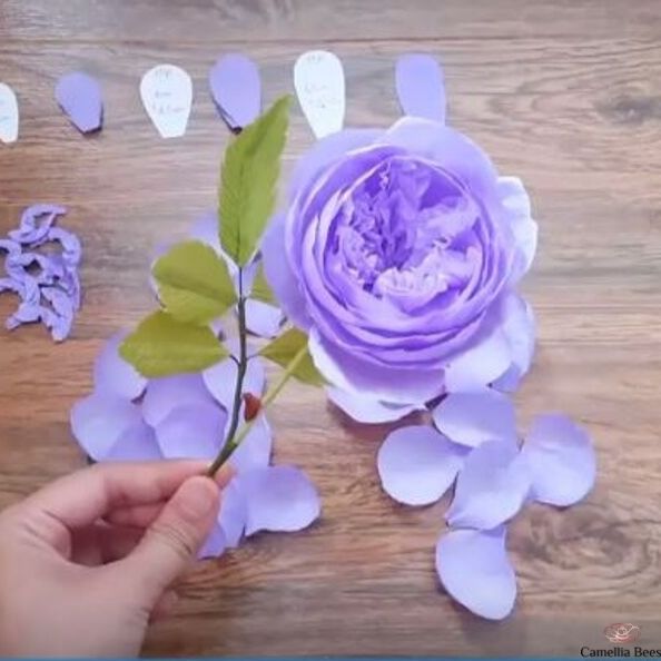 How To Make English Paper Rose-Easy Step By Step Paper Rose Tutorial ...