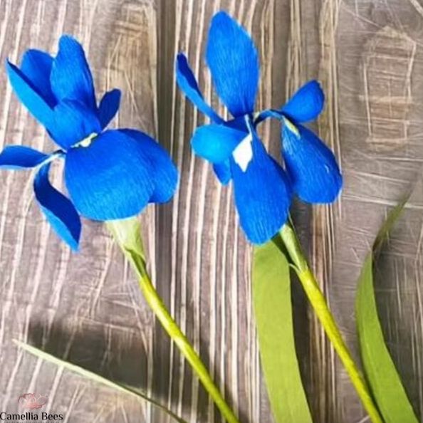 How To Make Crepe Paper Irises Flower - Easy Handmade Tutorial ...